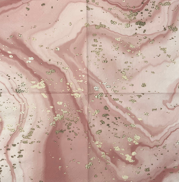 Altrosa mit Gold – Elas Servietten